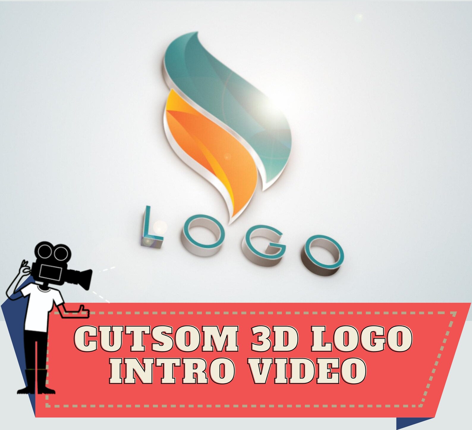 Custom 3D Logo Design Turn Your Logo Into a 3D Video Help | Etsy