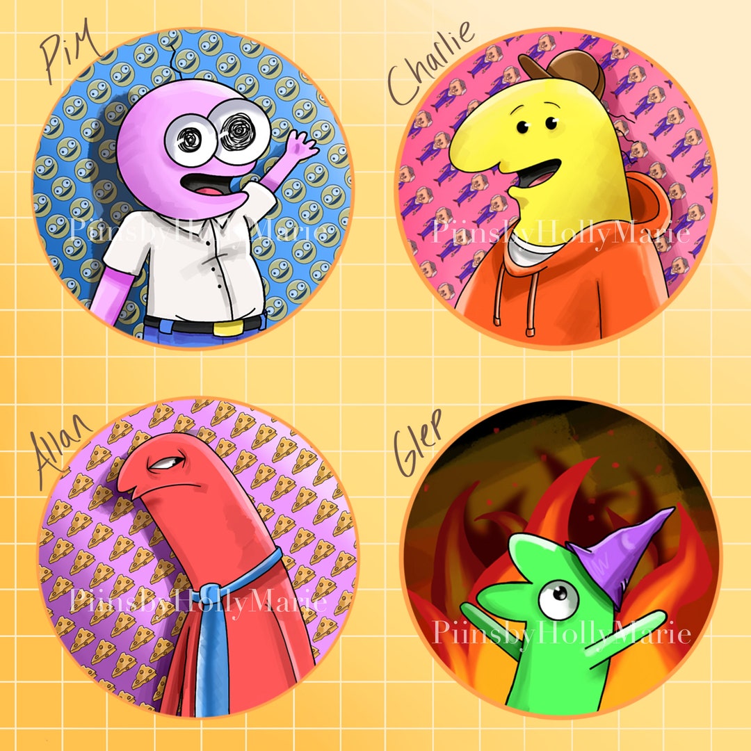 SMILING FRIENDS Buttons / Pins. 3.0 / 1.75 Inch - Etsy