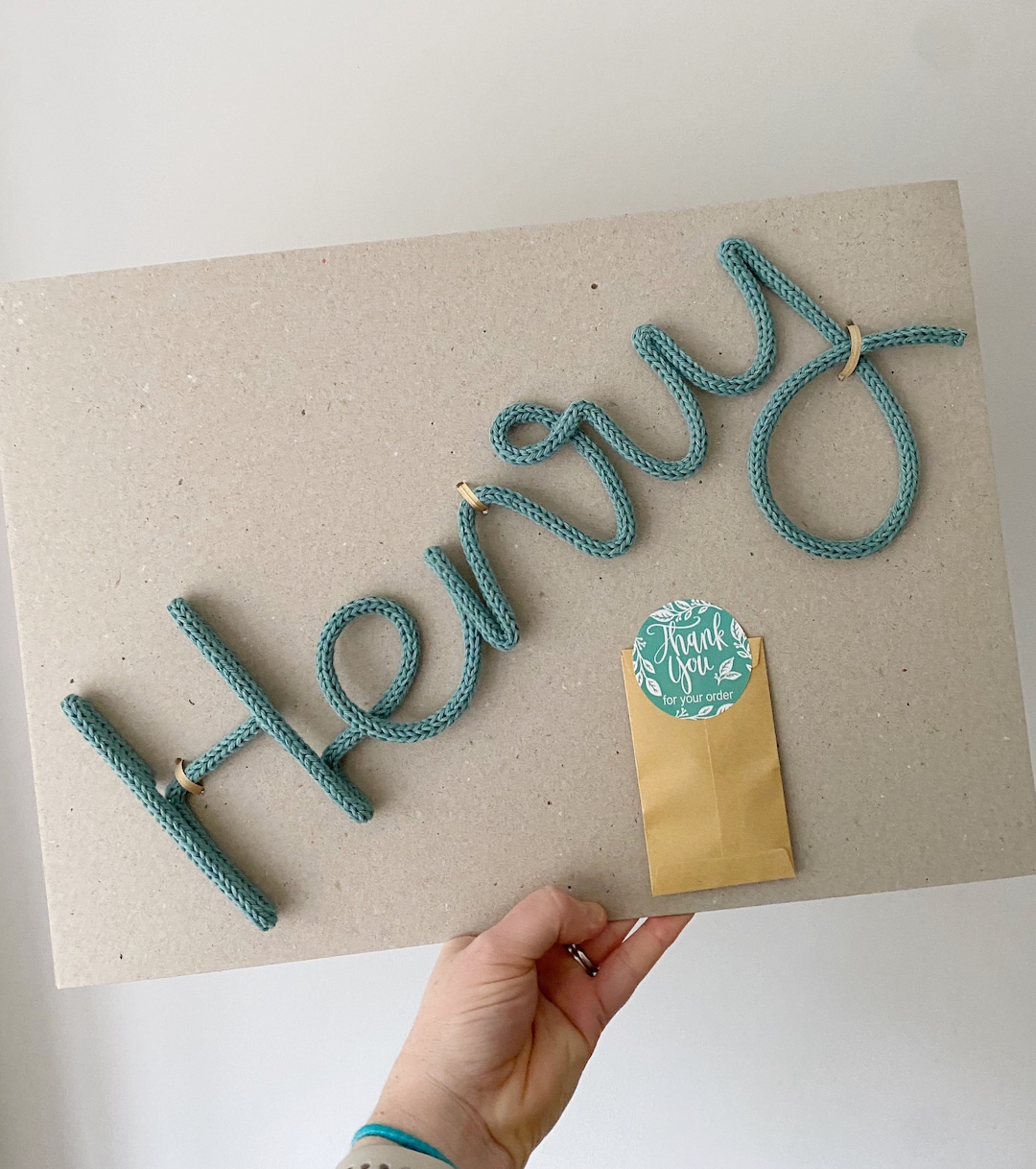 Knitted Wire Name Sign - up to 10 Letters | Personalised Knitted Word ...