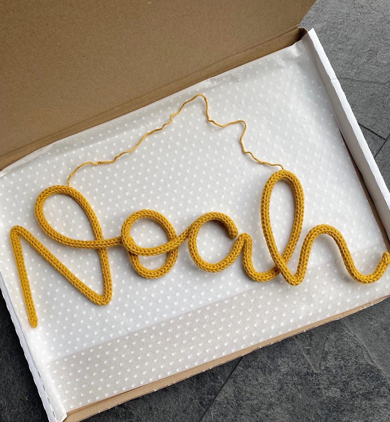 Custom Knitted Wire Words Knitted Name Sign Knitted Words - Etsy UK