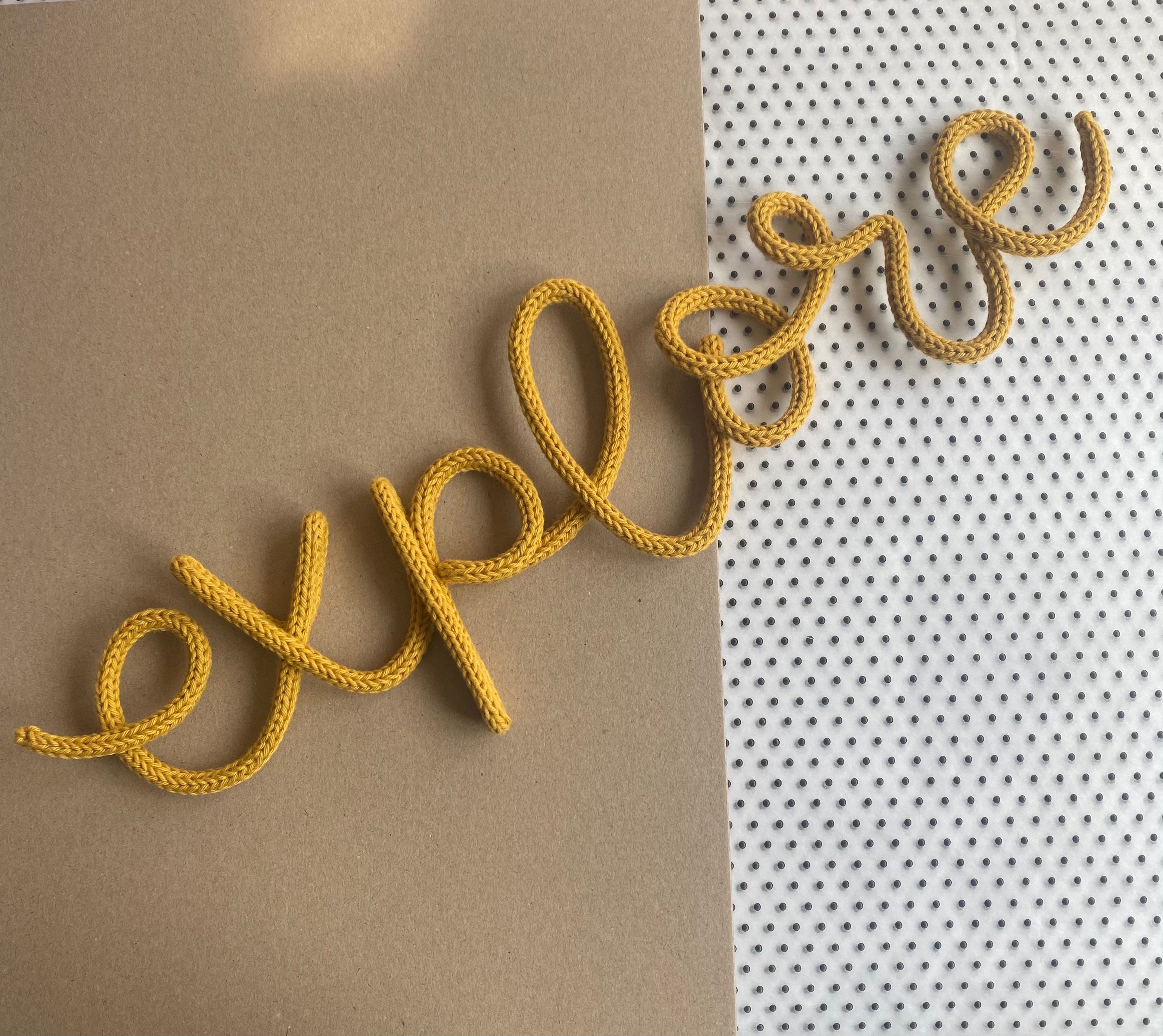 Knitted wire words Explore sign Knitted wire sign Safari | Etsy