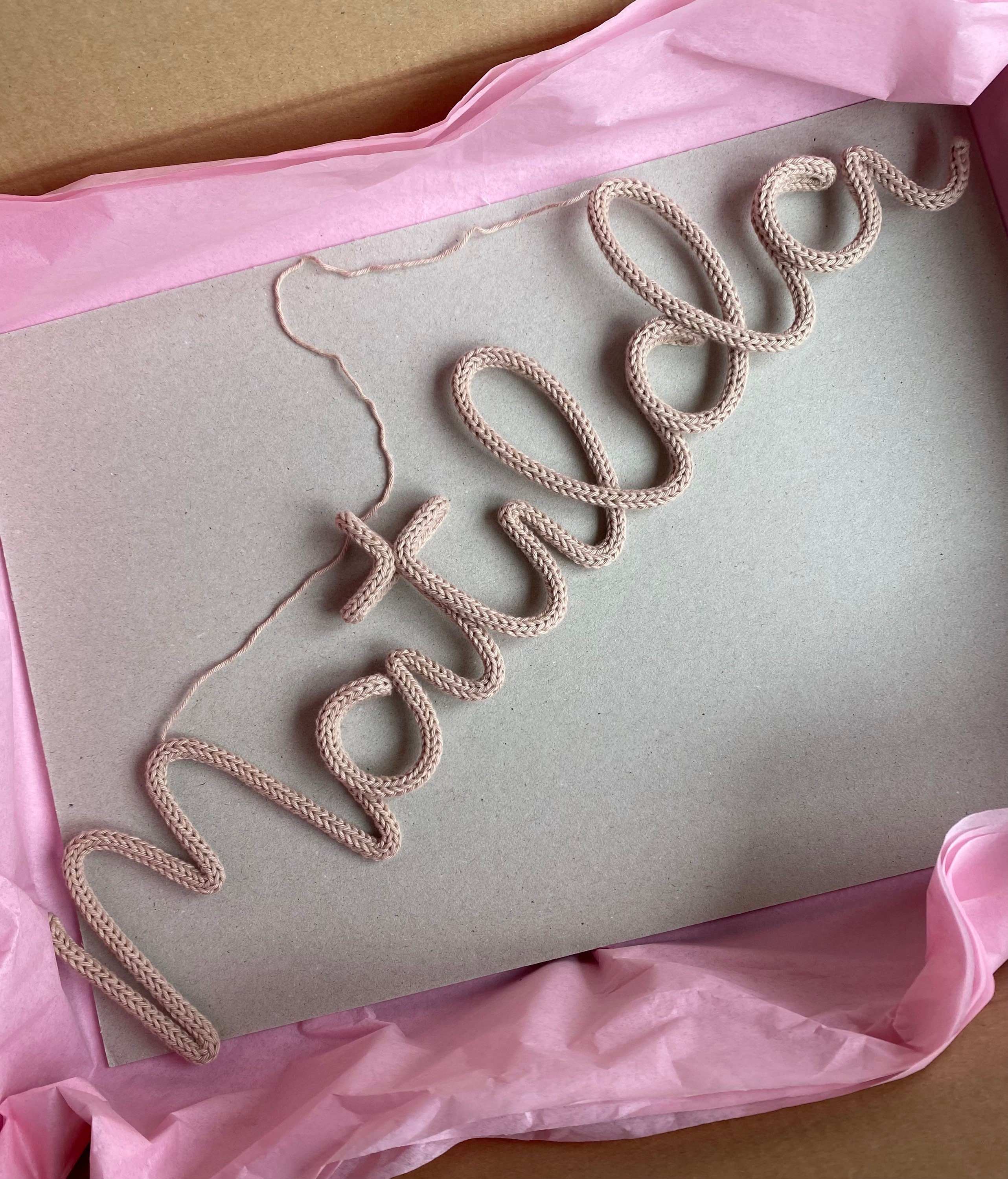 Personalised Name Sign Knitted Wire Name Knitted Wire Word | Etsy UK