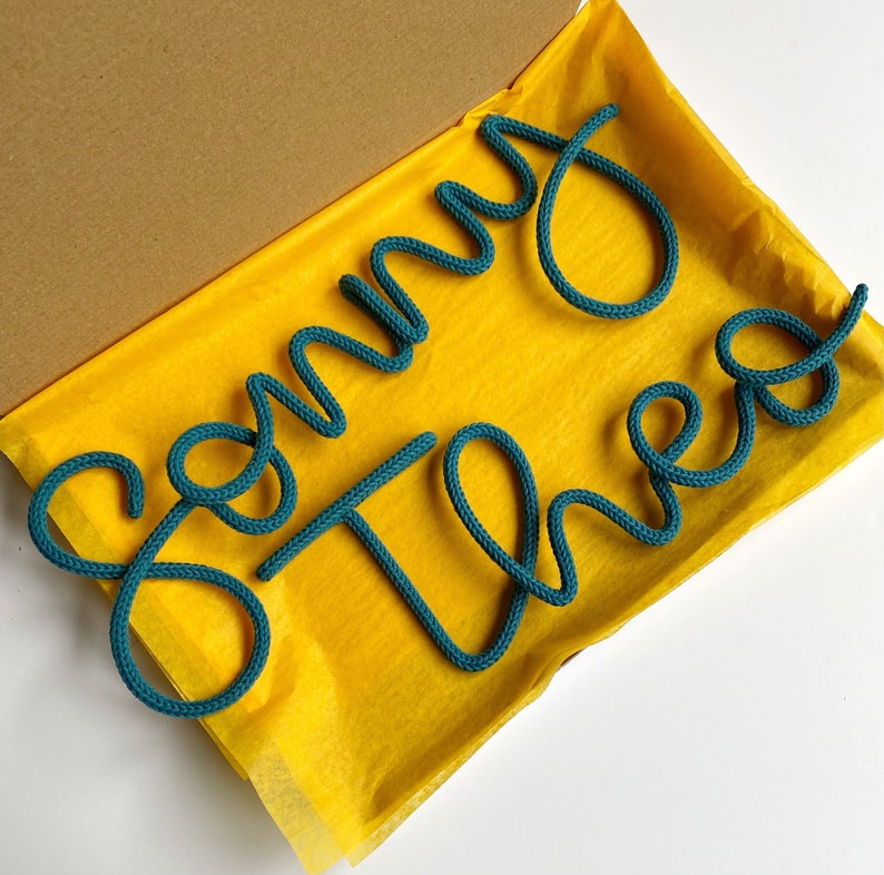 Custom Wire Name Sign up to 10 Letters Knitted Name | Etsy