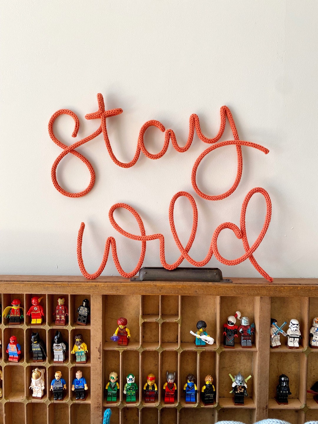 Knitted Wire Words | Stay Wild Sign | Knitted Wire Sign | Kids Room ...