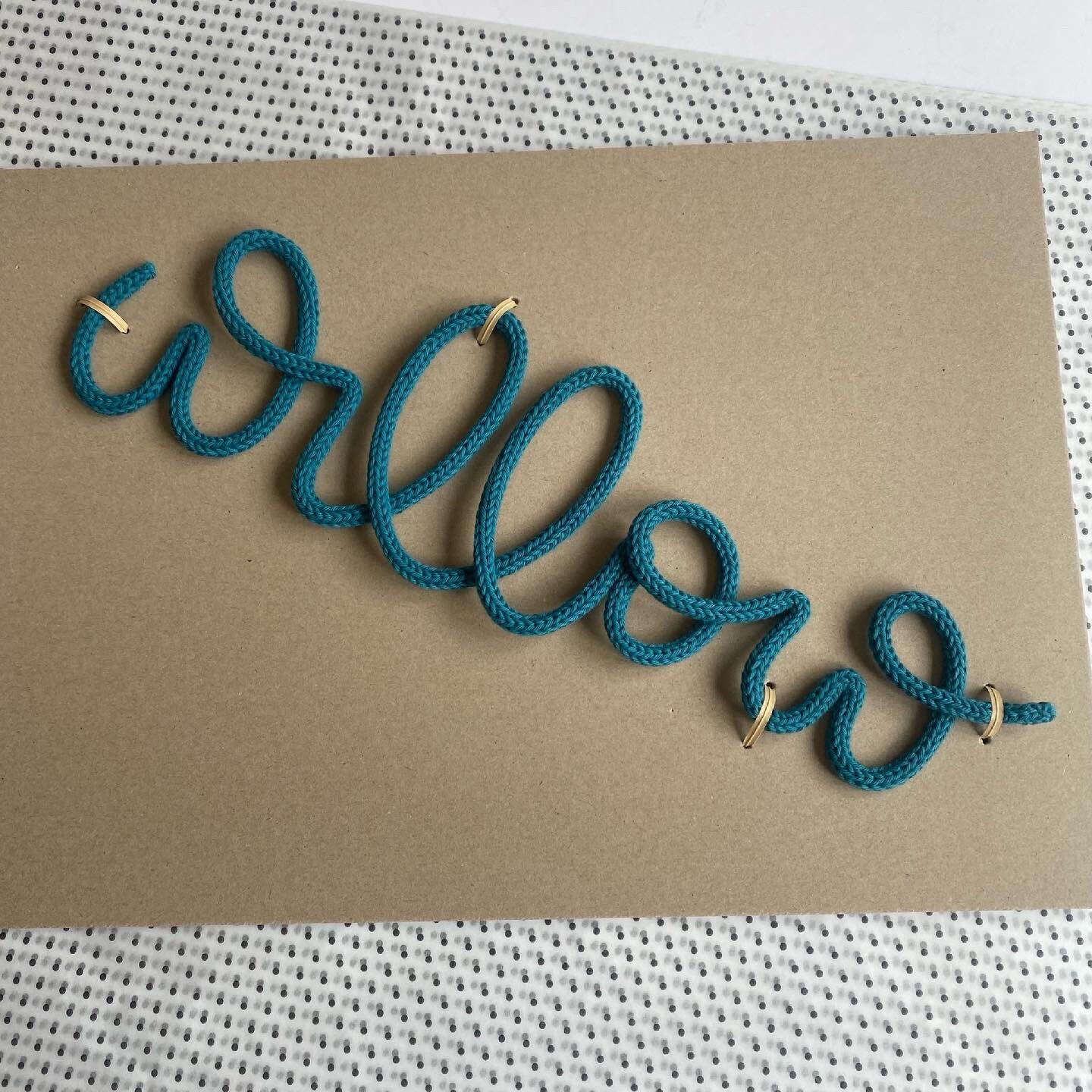 Knitted wire name sign up to 10 letters Personalised | Etsy