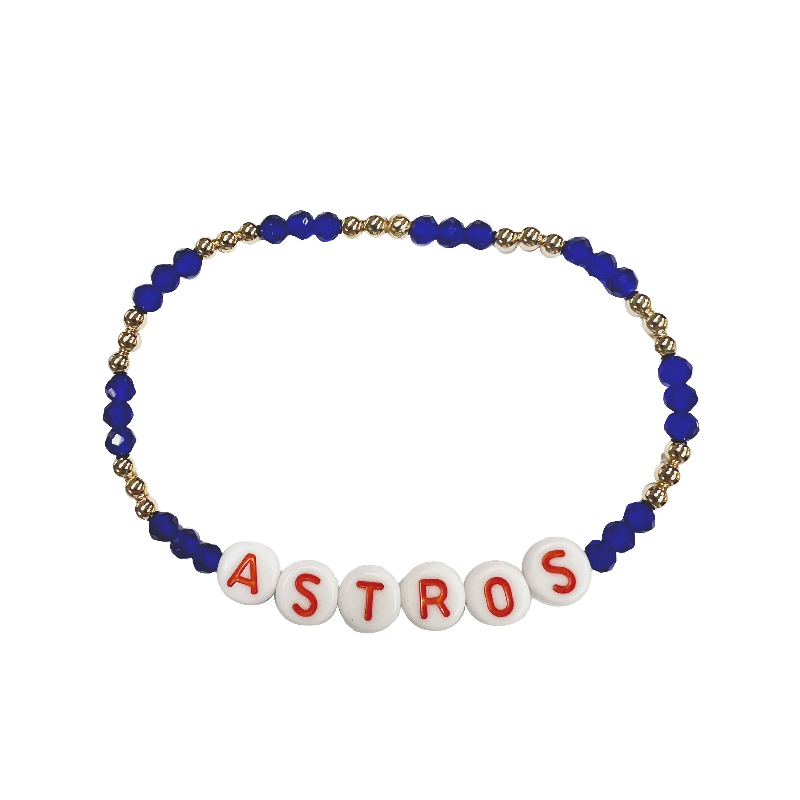 Houston Astros Bracelet Orange, Blue, & Gold STROS Bracelet Waterproof ...