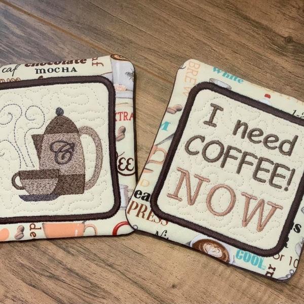 Embroidered Coaster - Etsy