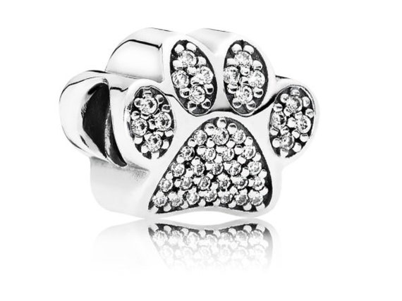 Pandora S925 Silver Sparkling Paw Prints Charm - Etsy