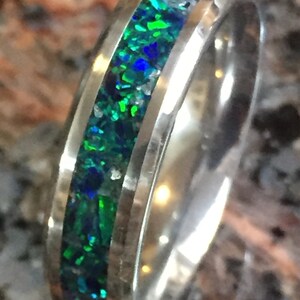 Men's Stone and Opal Inlay Rings, Made to Order - Etsy