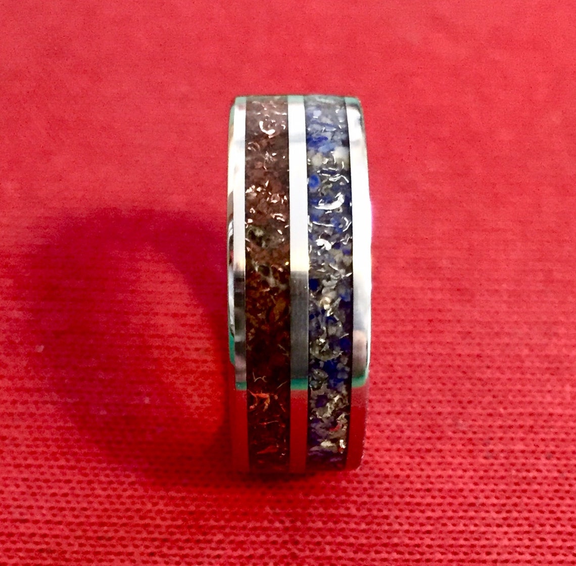 Men's Stone and Opal Inlay Rings Made to Order - Etsy