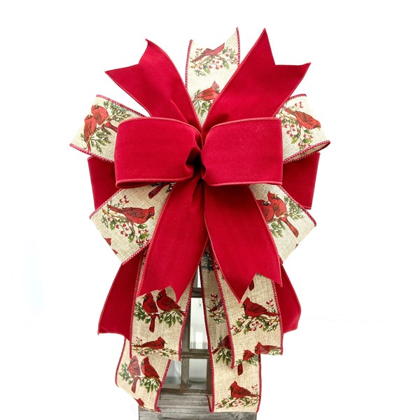 Cardinal Christmas Tree Topper - Etsy