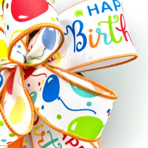 Happy Birthday Decorative Bow, Birthday Party Bow, Birthday Mailbox Bow ...
