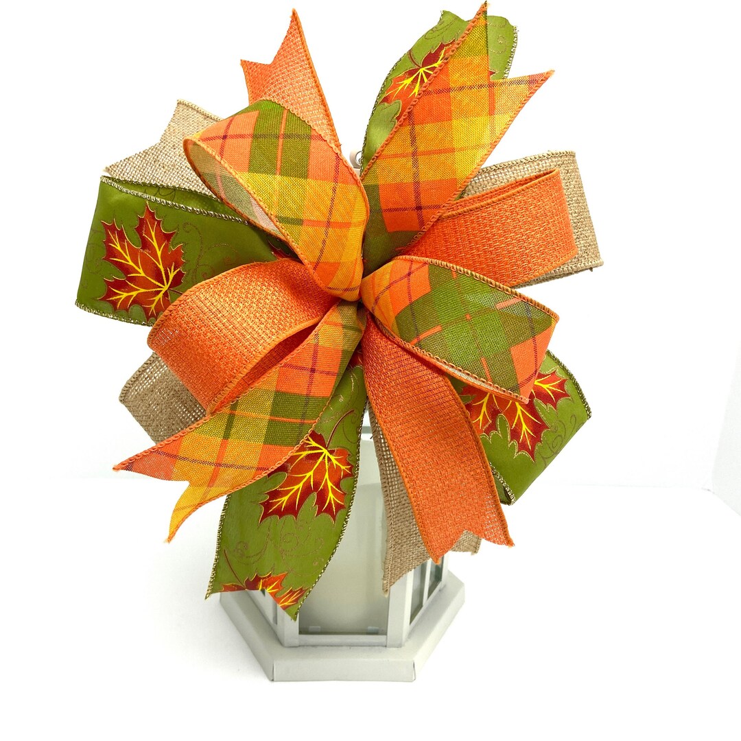 Fall Farmhouse Wreath Bowfall Bow For Lanternlantern Swag Bowwreath
