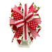 Apple Ribbon Bow, Apple Themed Decor, Red and White Summer Bow, Wreath ...