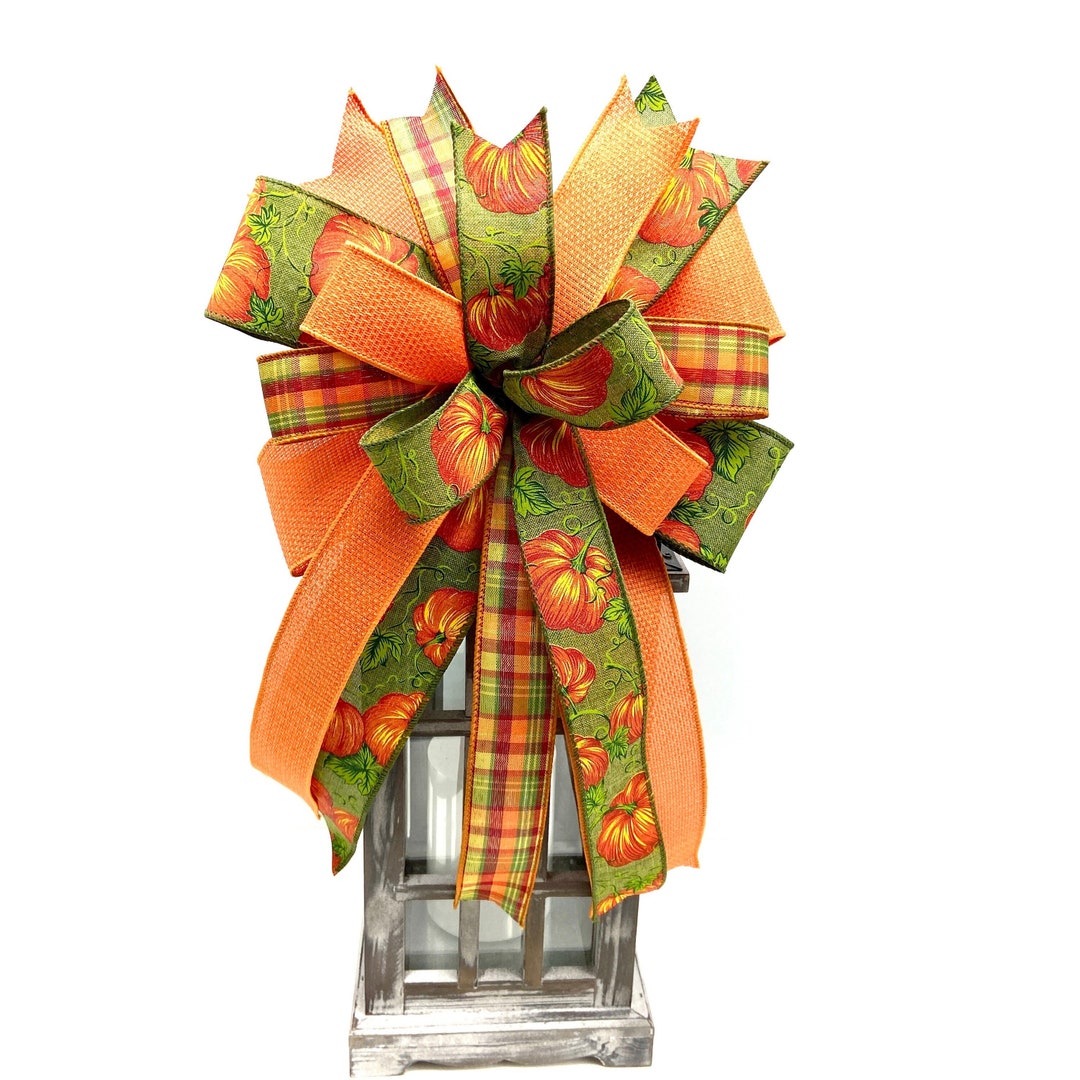 Thanksgiving Bow Decor, Fall Farmhouse Bow, Fall Bow for Wreath ...