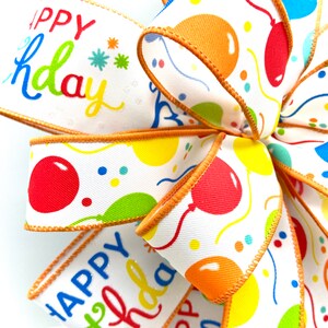 Happy Birthday Decorative Bow, Birthday Party Bow, Birthday Mailbox Bow ...