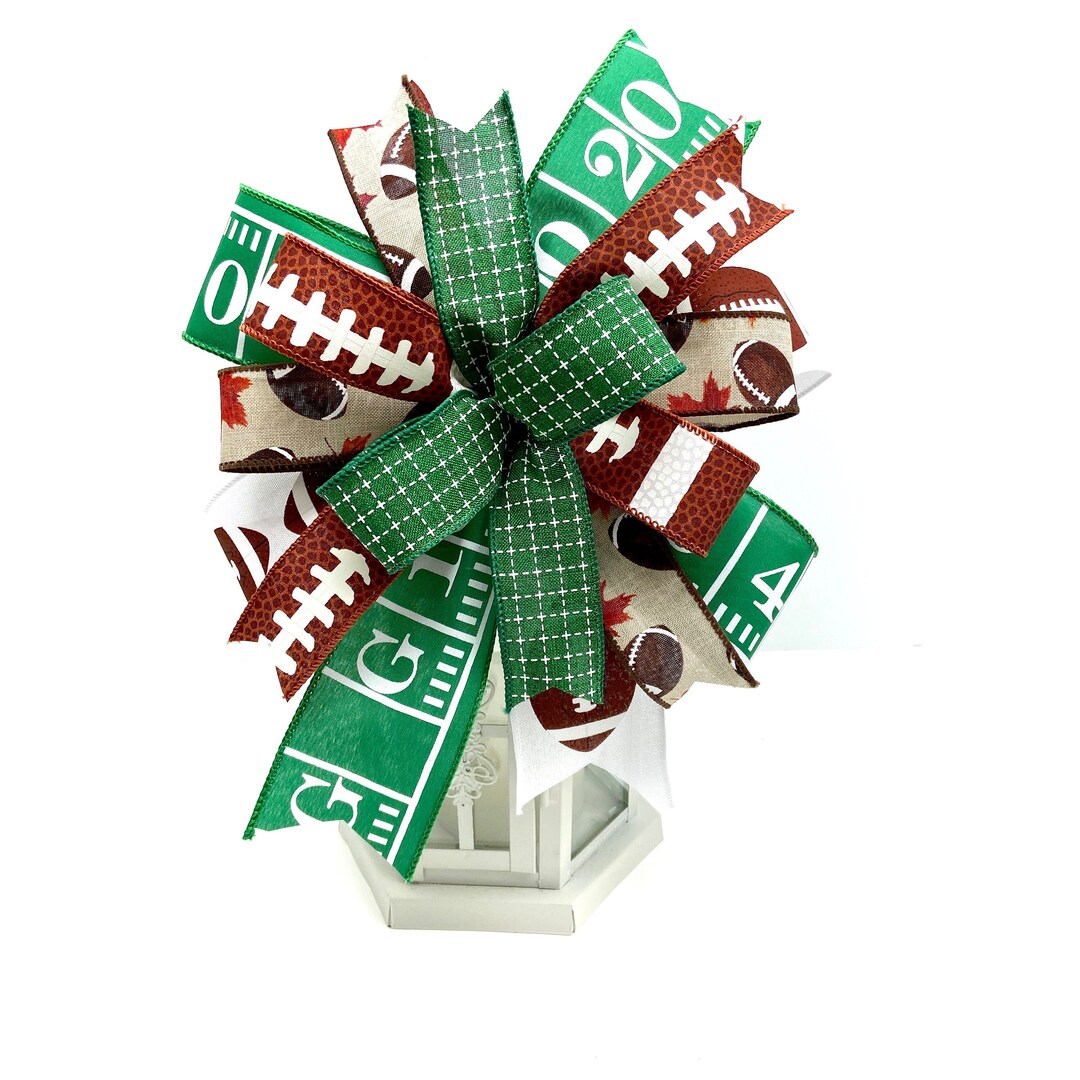 College Football Bow, Sports Wreath Bow, College Lantern Bow ...