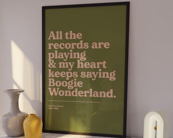 Song Lyrics Print - Etsy