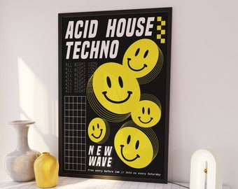 90's Acid House/rave Poster A3/A4 - Etsy UK