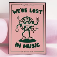 Wavy Funk Print | Music Poster | Wall Art | A5 A4 A3 | Bold ...