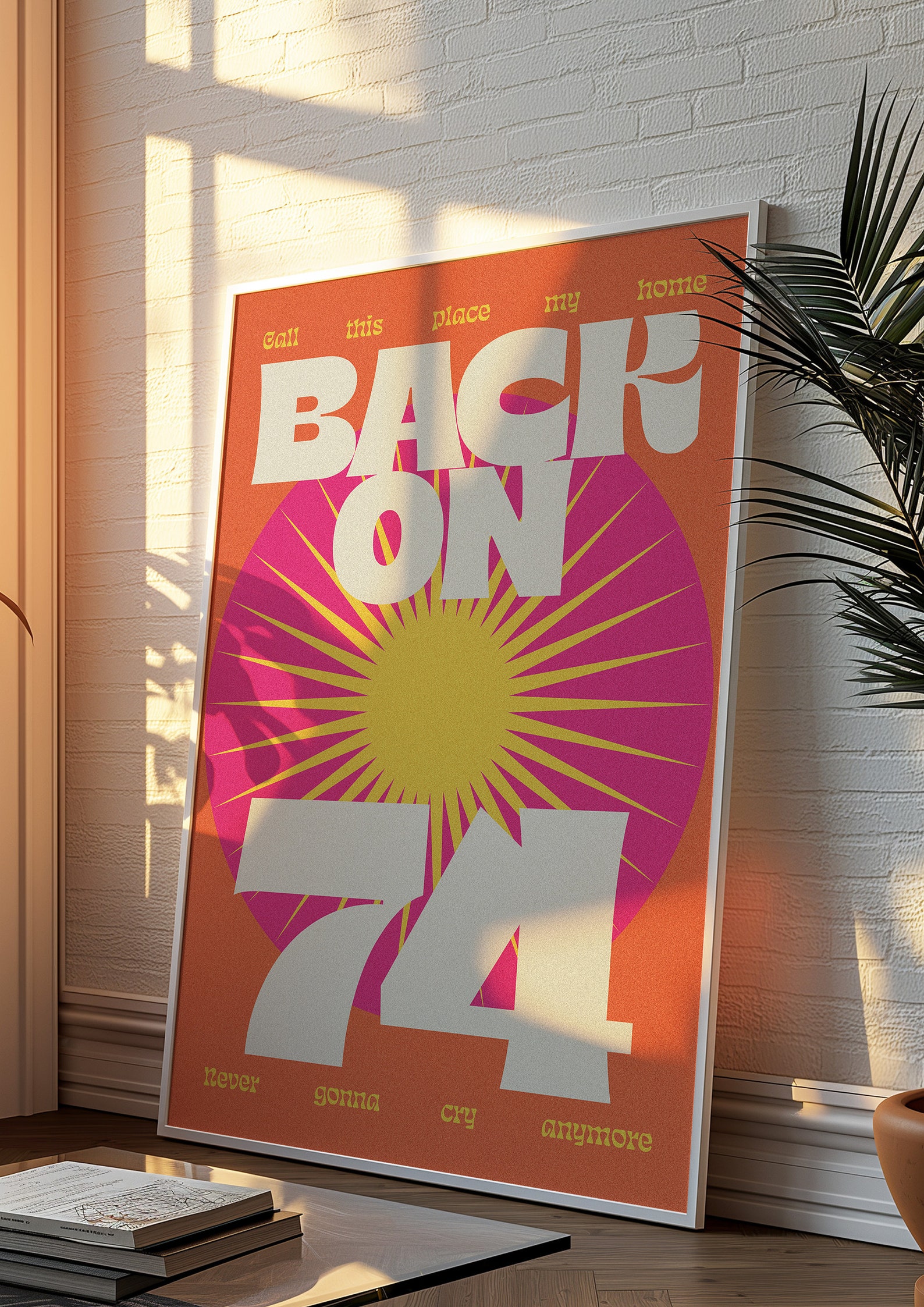 Back on 74 Print | Music Poster | Wall Art | A5 A4 A3 | House Music ...