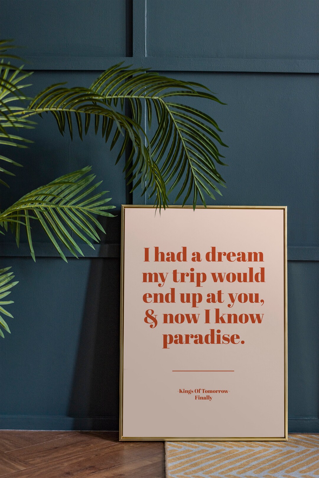 Personalised Song Lyric Print Music Poster Wall Art A5 A4 A3 ...