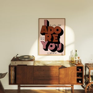 I Adore You Fred Again Music Poster Wall Art A5 A4 A3 Bold Typographic ...