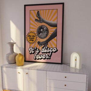 Disco Fever | Retro | Disco Print | Music Poster | Wall Art | A5 A4 A3 ...