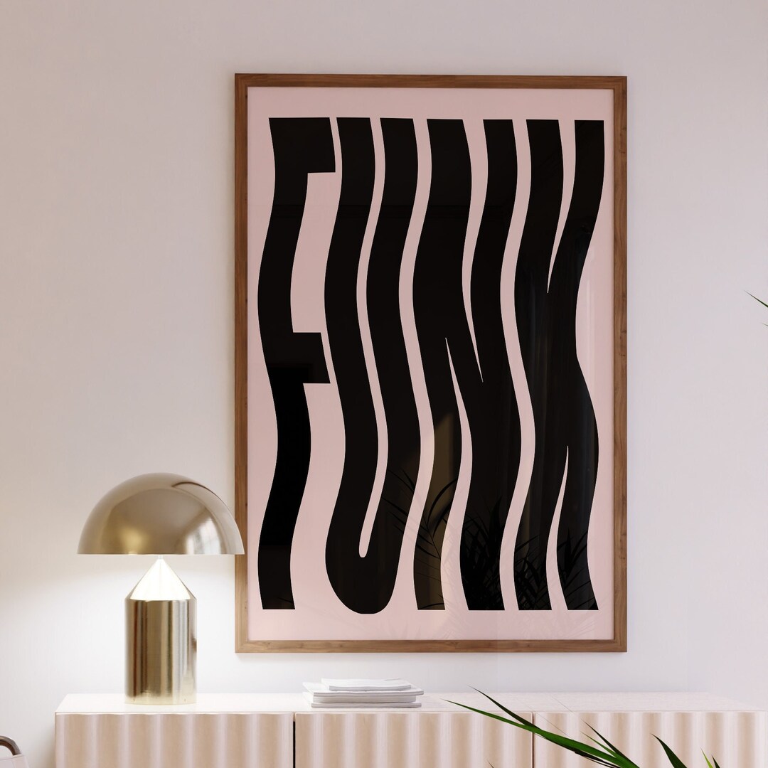 Wavy Funk Print | Music Poster | Wall Art | A5 A4 A3 | Bold ...