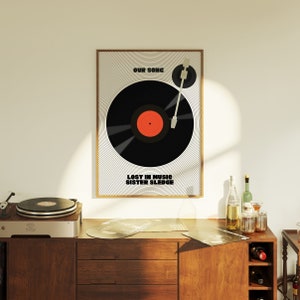 Custom Vinyl Print | Music Poster | Record | Wall Art | A5 A4 A3 | Song ...