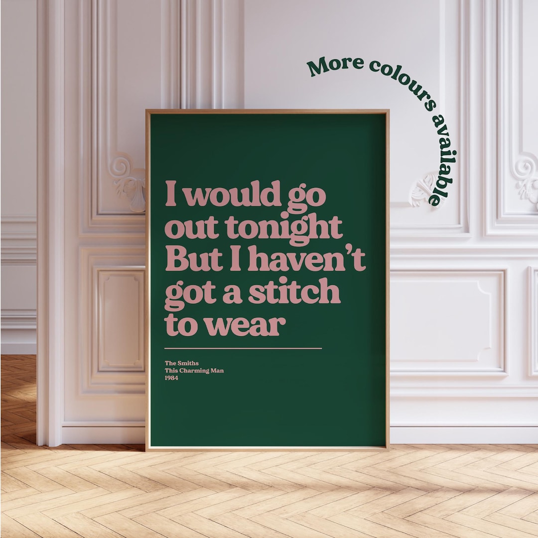 Custom Song Lyric Print | Music Poster | Wall Art | A5 A4 A3 ...