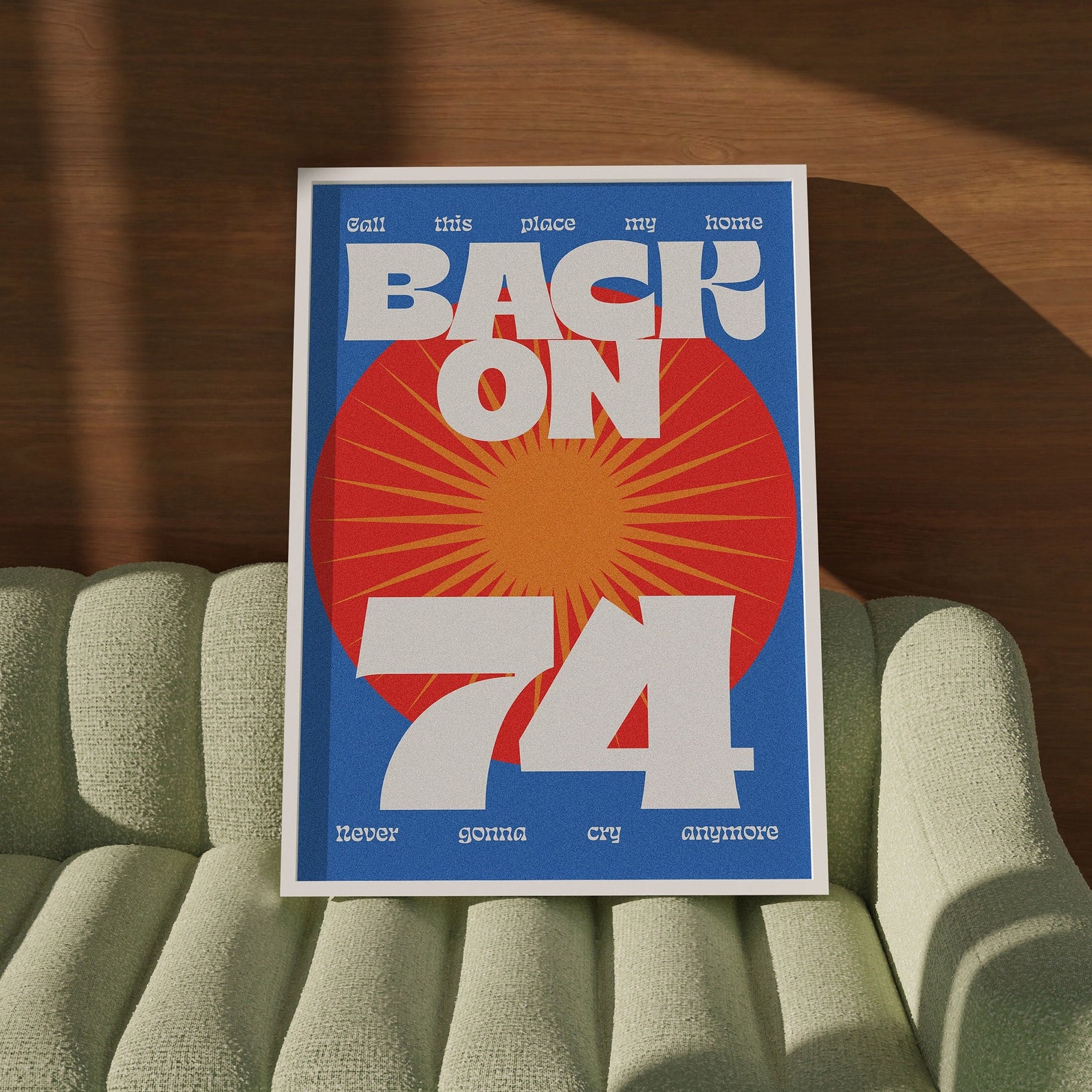 Back on 74 Print | Music Poster | Wall Art | A5 A4 A3 | House Music ...