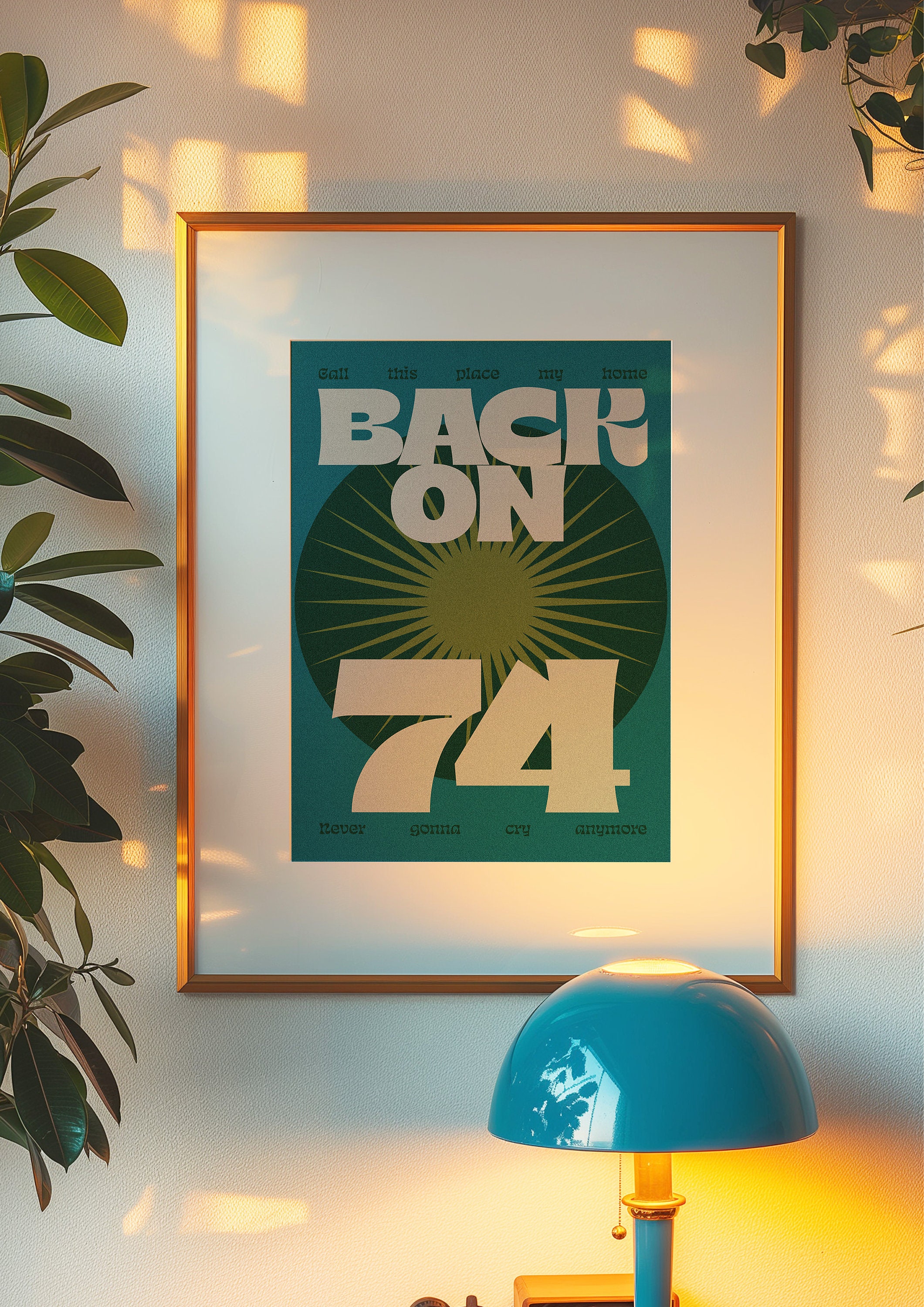 Back on 74 Print | Music Poster | Wall Art | A5 A4 A3 | House Music ...