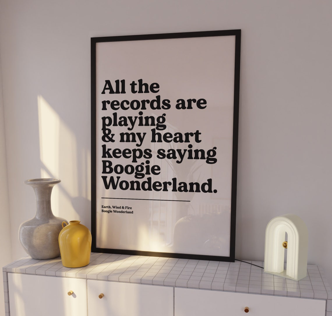 Custom Song Lyric Print Music Poster Wall Art A5 A4 A3 - Etsy