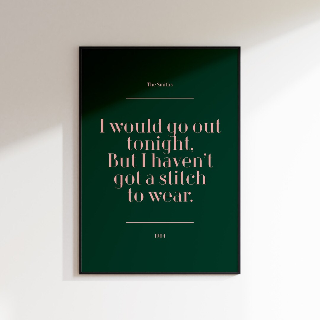 Custom Lyric Print | Music Poster | Wall Art | A5 A4 A3 | Typographic ...