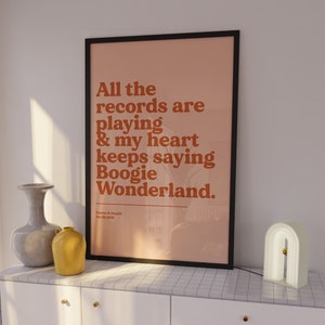 Custom Song Lyric Print | Music Poster | Wall Art | A5 A4 A3 ...