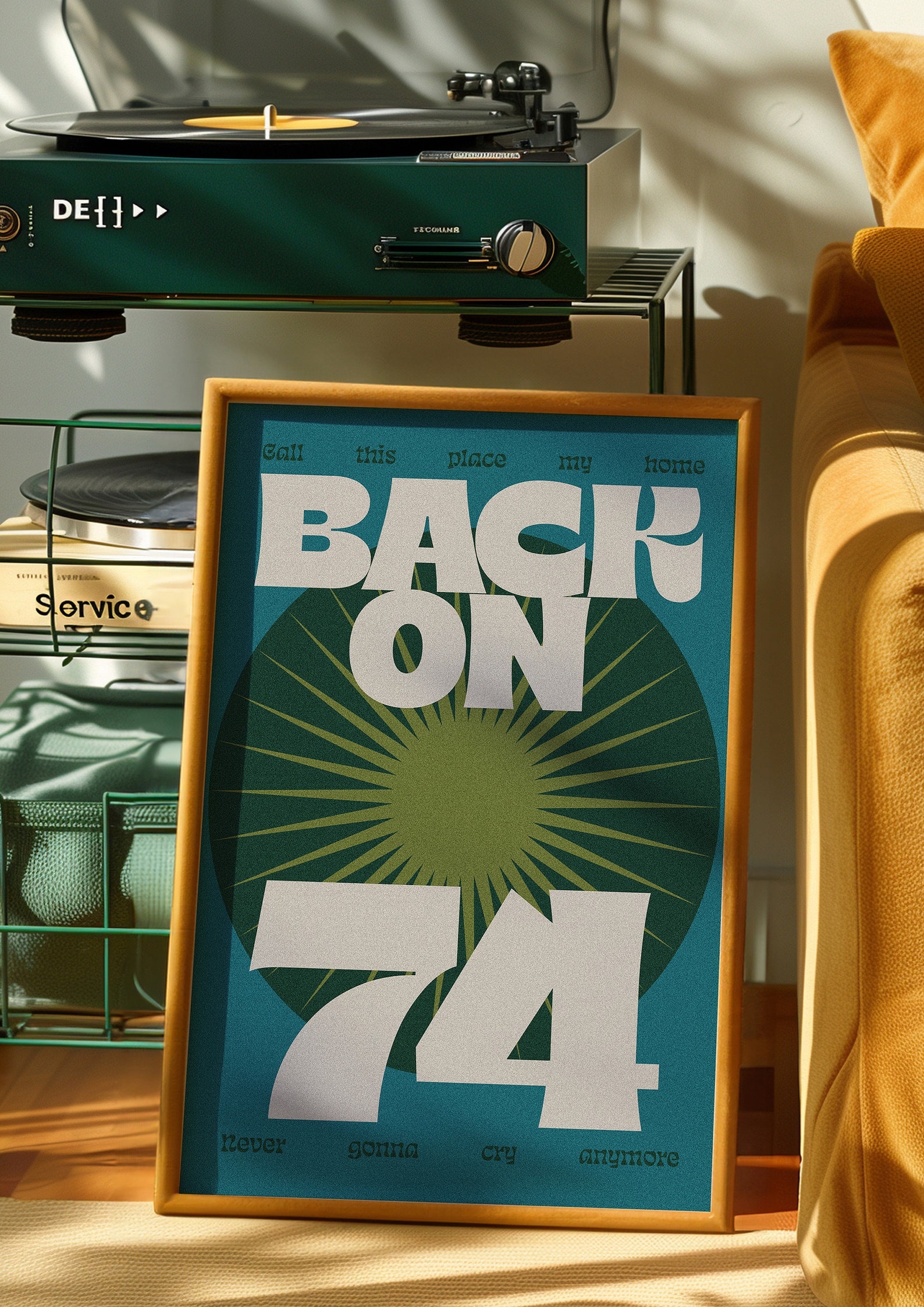 Back on 74 Print | Music Poster | Wall Art | A5 A4 A3 | House Music ...