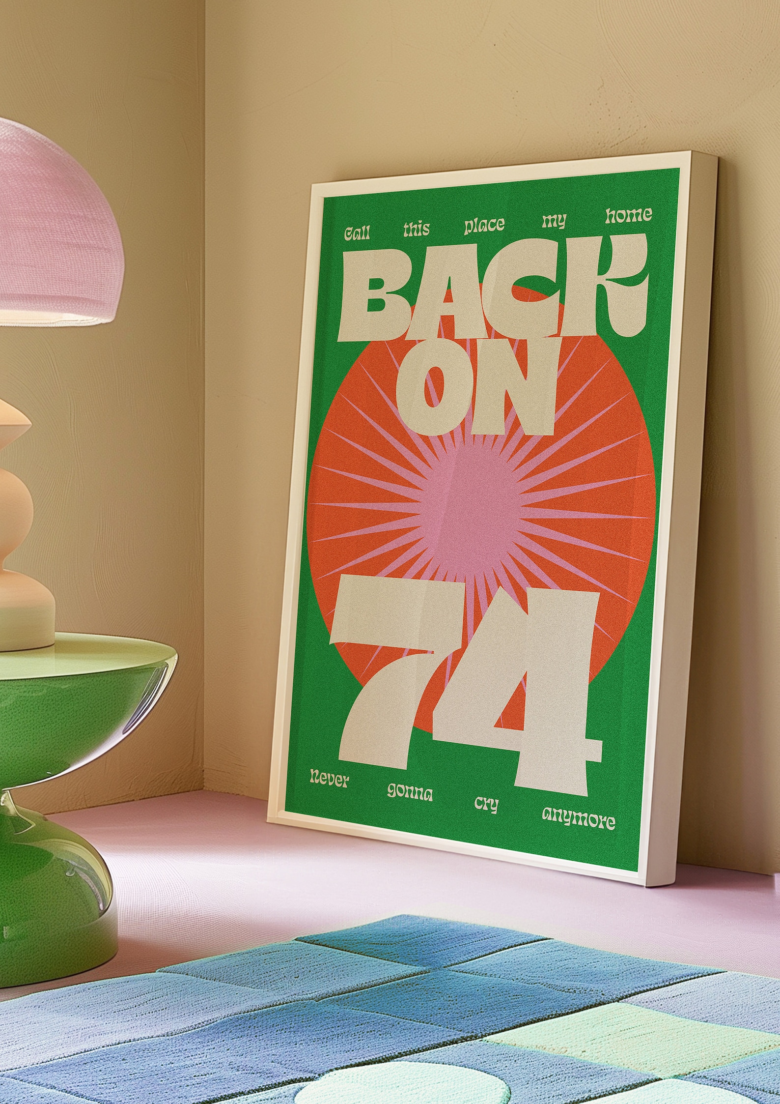 Back on 74 Print | Music Poster | Wall Art | A5 A4 A3 | House Music ...