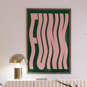 Wavy Funk Print | Music Poster | Wall Art | A5 A4 A3 | Bold ...