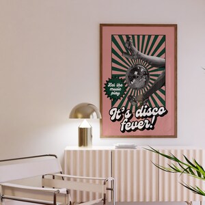 Disco Fever | Retro | Disco Print | Music Poster | Wall Art | A5 A4 A3 ...