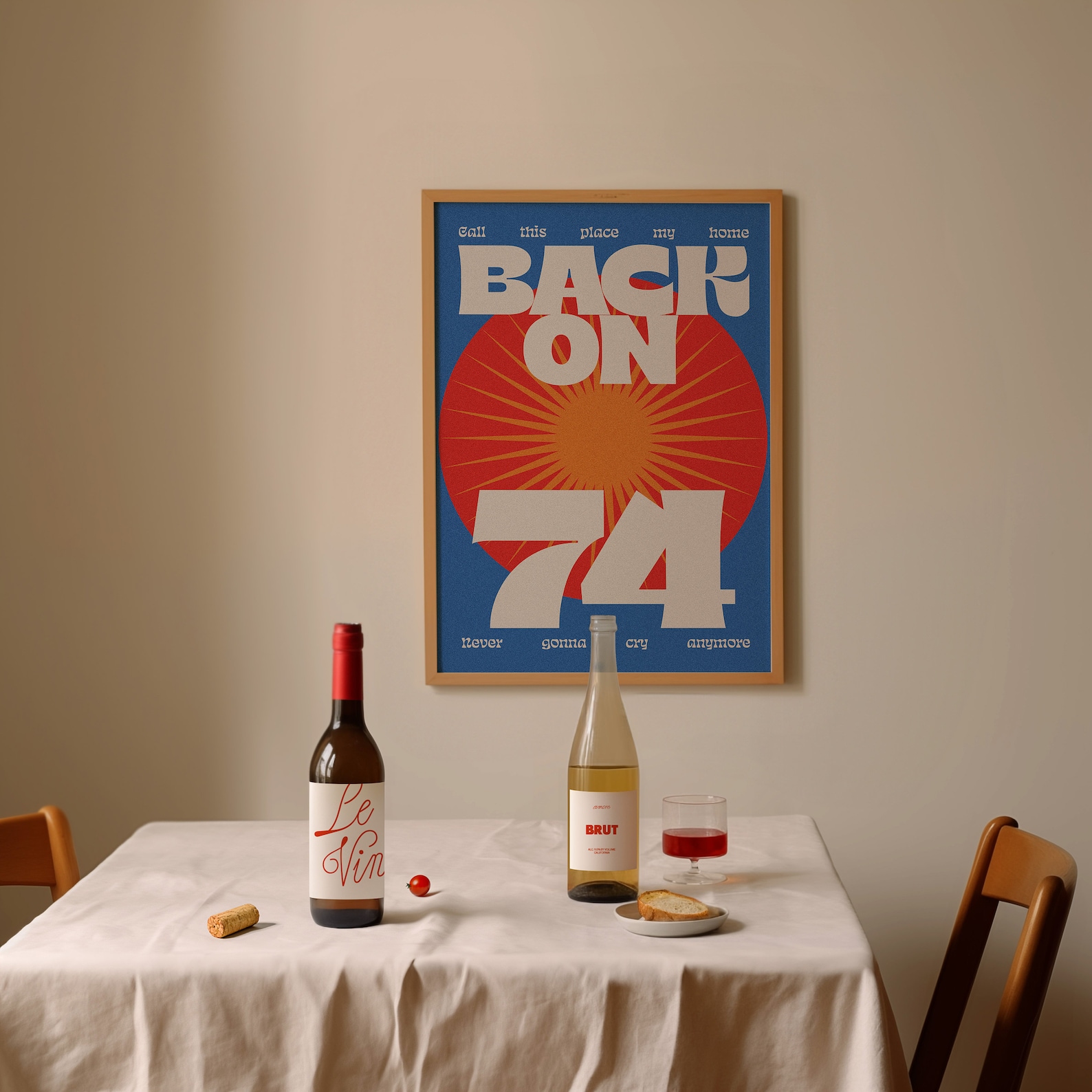 Back on 74 Print | Music Poster | Wall Art | A5 A4 A3 | House Music ...