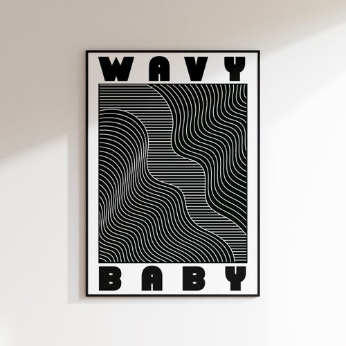 Wavy Funk Print Music Poster Wall Art A5 A4 A3 Bold - Etsy