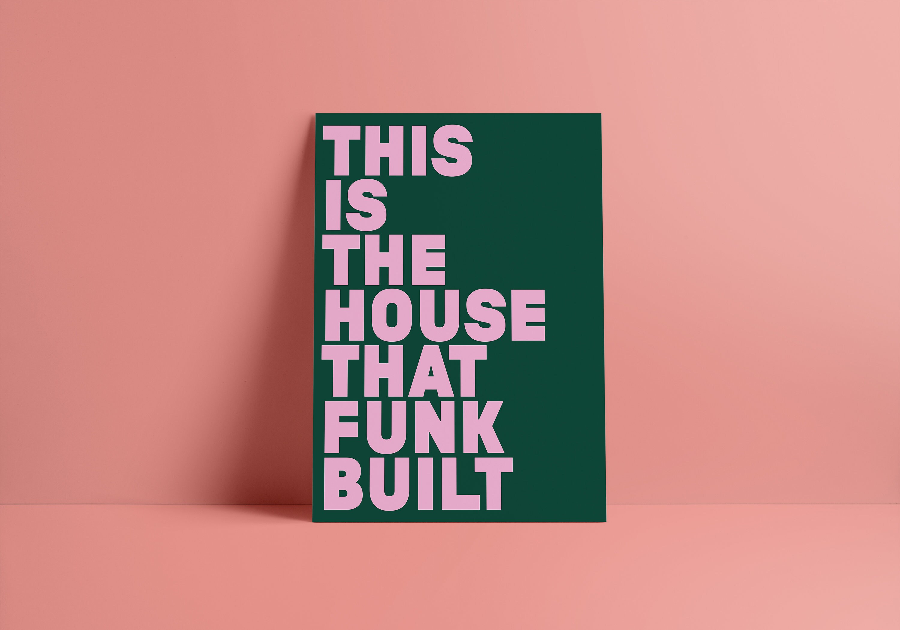 House Funk Built Print Music Poster Wall Art A5 A4 A3 - Etsy