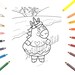 Summer Unicorn Coloring Pages / Unicorn Coloring for Kids / Summertime ...