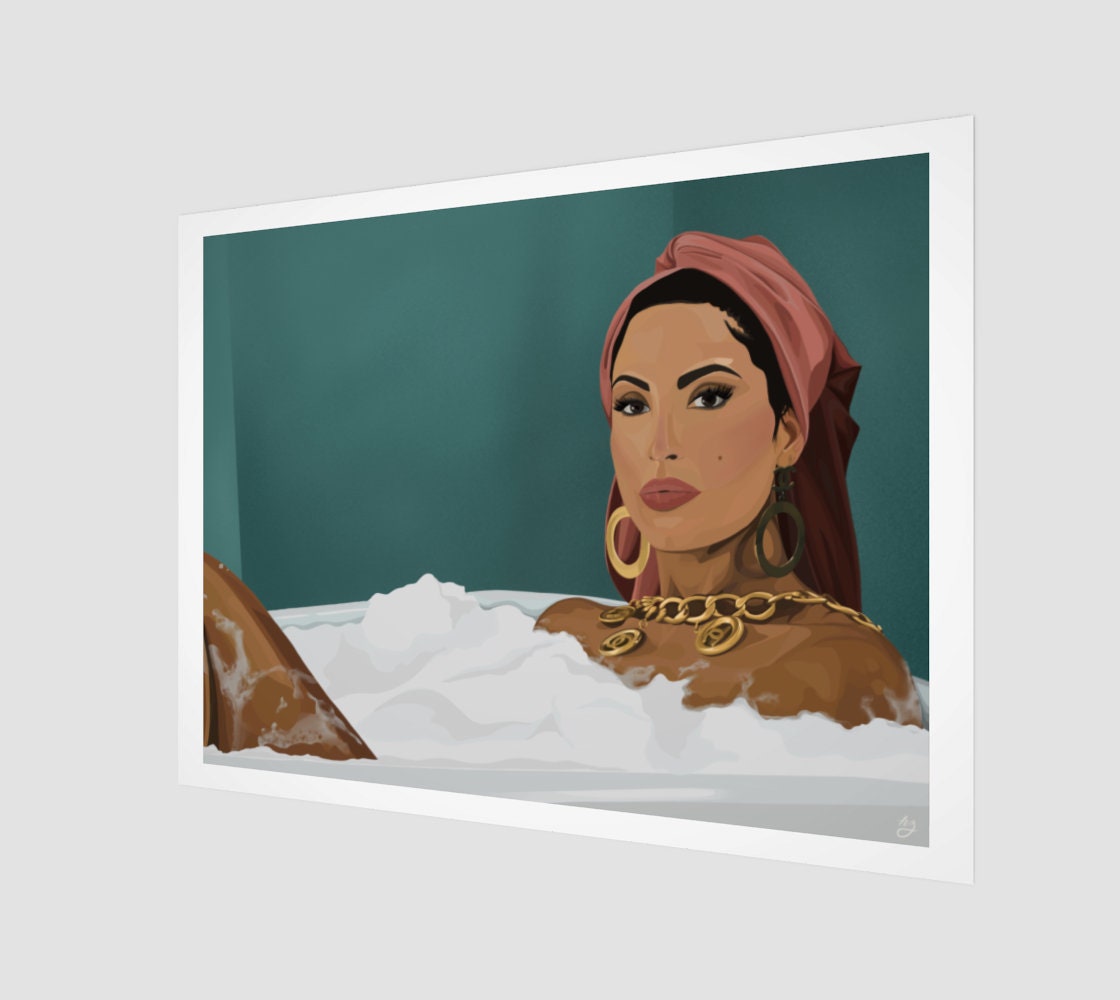 Woah Illustration of Snoh Aalegra Wall Art High - Etsy