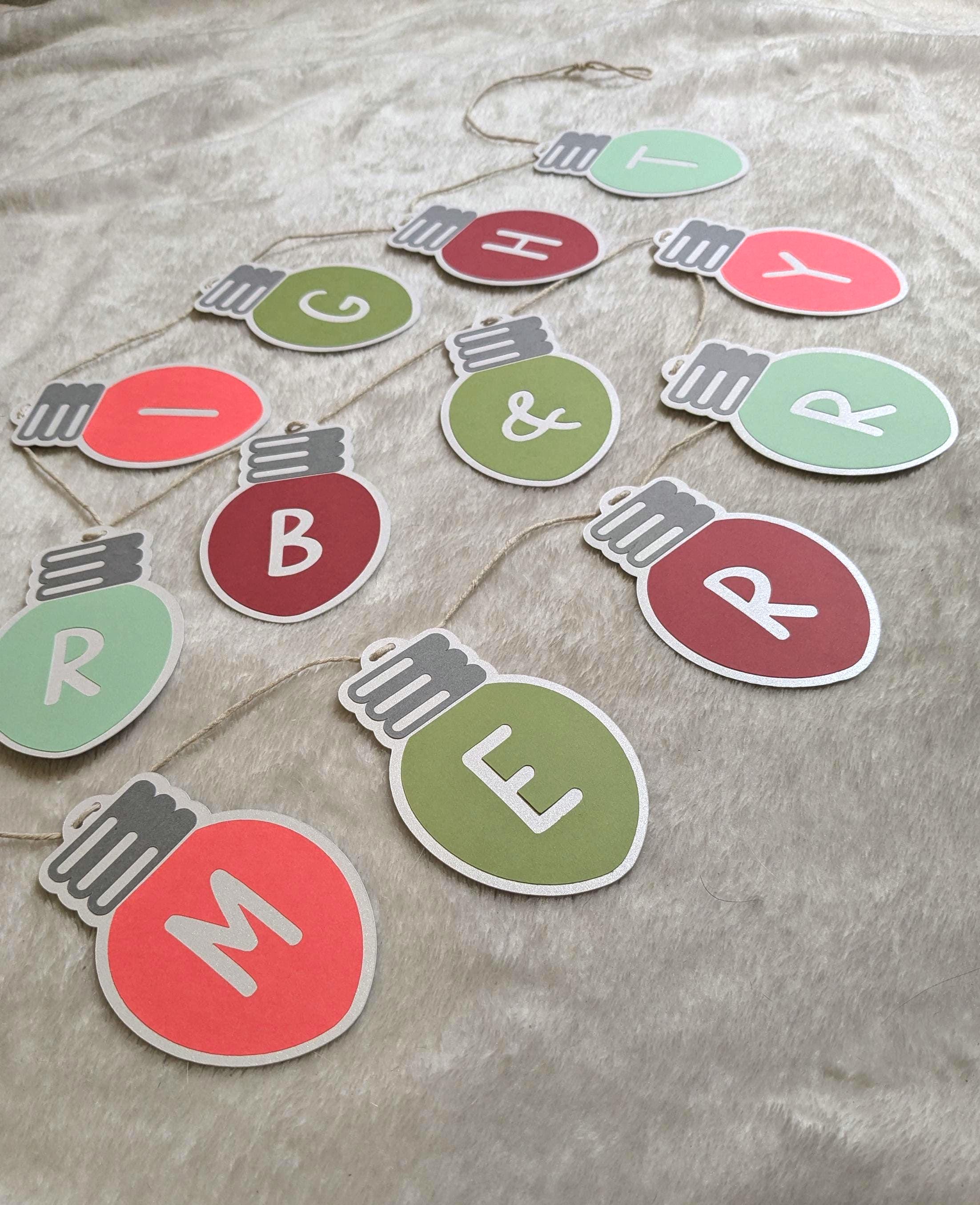 Merry and Bright Paper Garland, Christmas Banner - Etsy