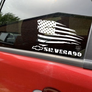 Silverado With American Flag - Etsy