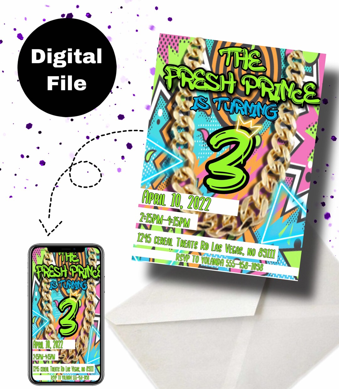 Fresh Prince Invitation Digital Invitation 90s Invitation - Etsy