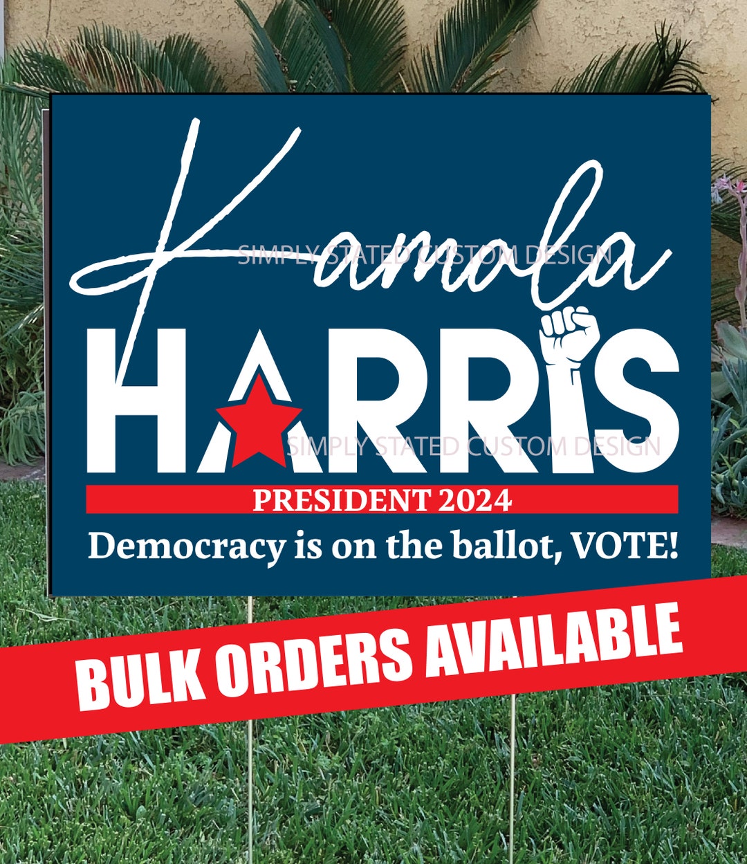KAMALA LAWN SIGN Election 2024 Vote for Democracy No More Trump - Etsy