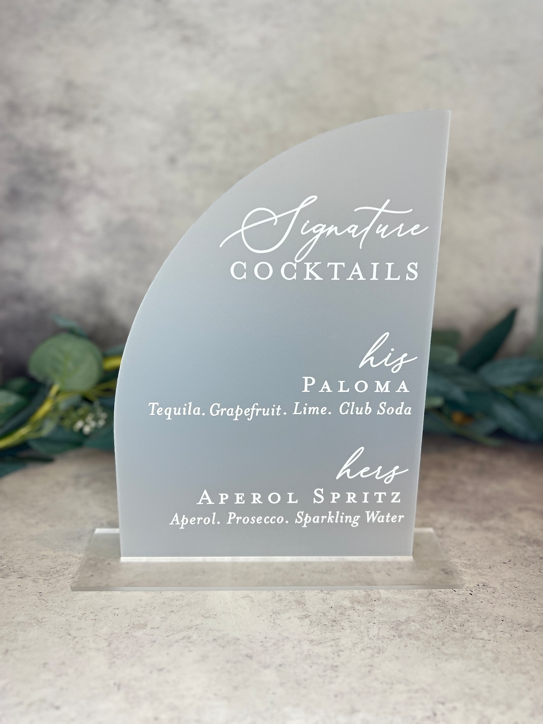 ACRYLIC BAR SIGN | Bar Menu | Acrylic Wedding Sign, Custom Sign, Great ...